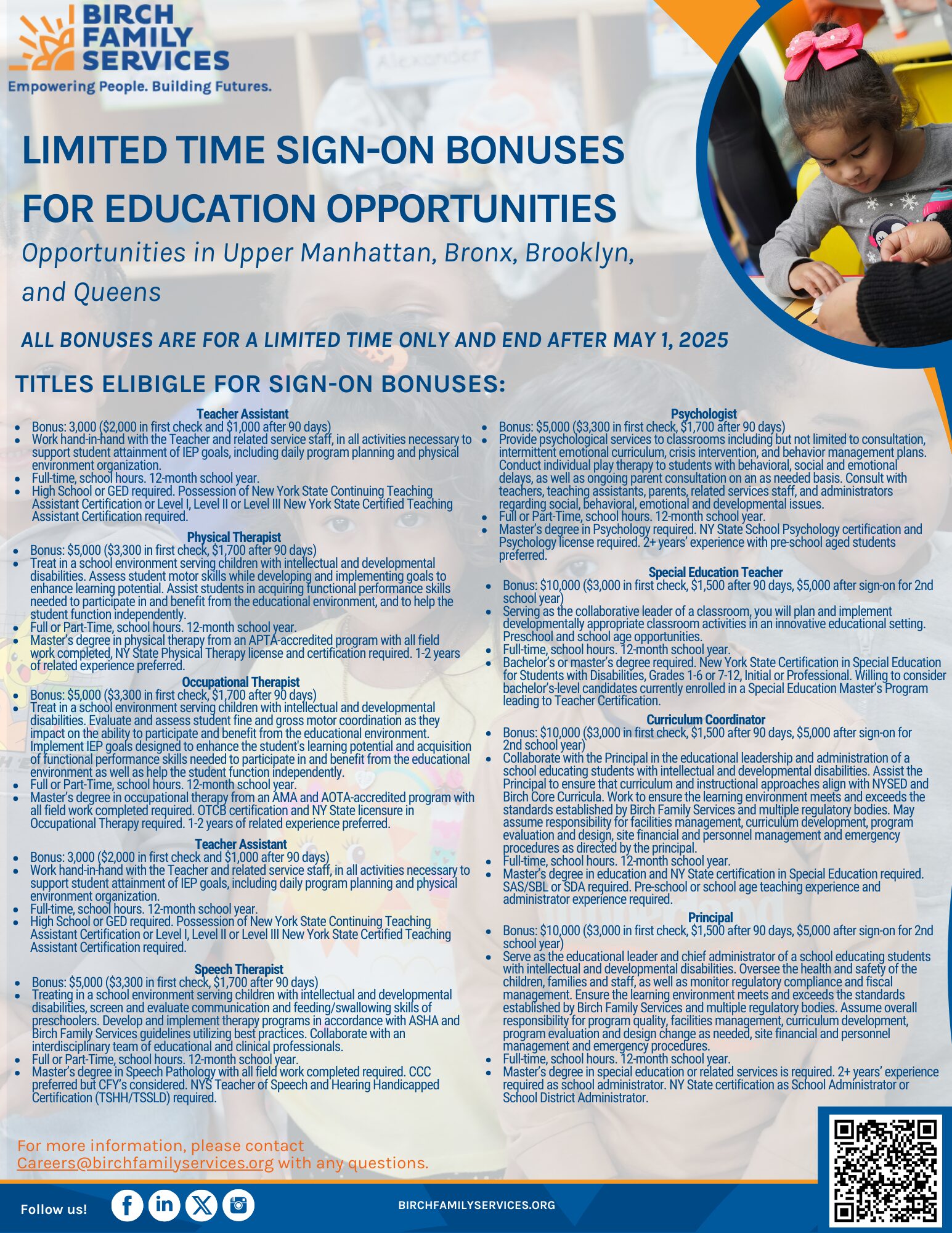 Join Us: Sign-On Bonuses Available - EXTENDED! - Birch Family Services